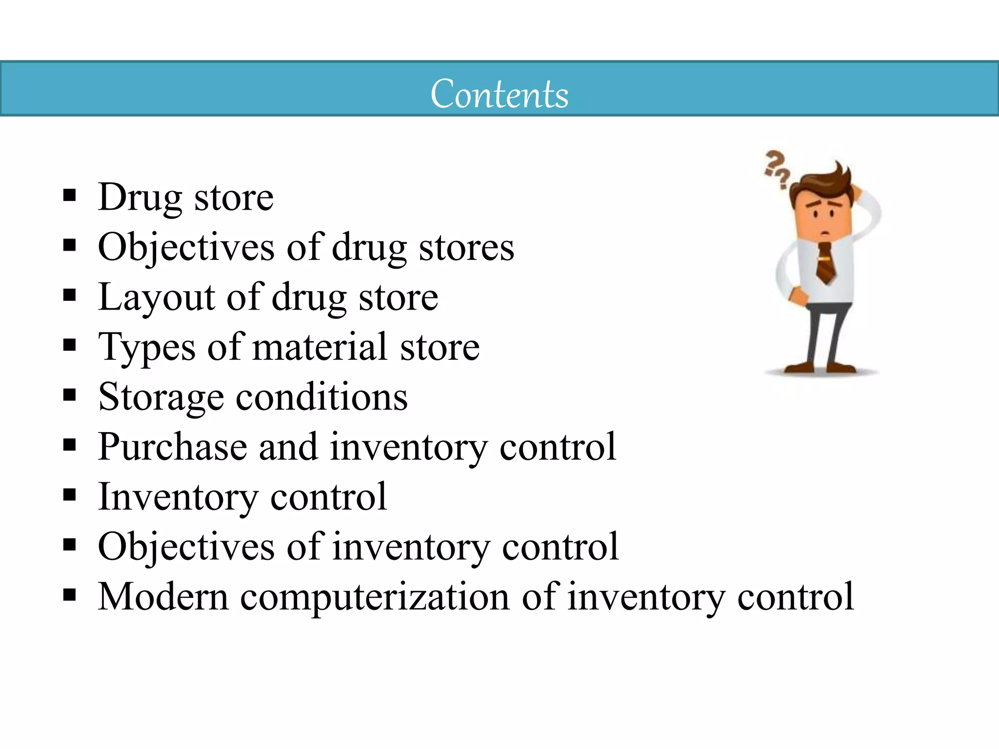 DRUG STORE MANAGEMENT AND INVENTORY CONTROL | PPTX