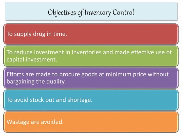DRUG STORE MANAGEMENT AND INVENTORY CONTROL | PPTX | Pharmaceutical ...