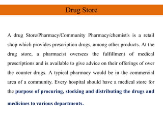 DRUG STORE MANAGEMENT AND INVENTORY CONTROL | PPTX