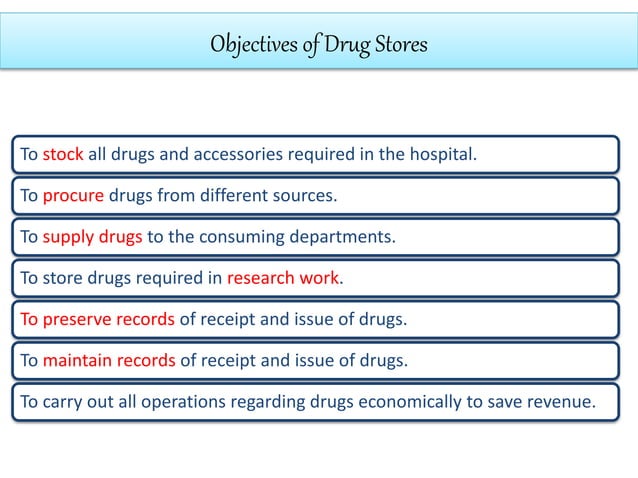 DRUG STORE MANAGEMENT AND INVENTORY CONTROL | PPTX | Pharmaceutical ...