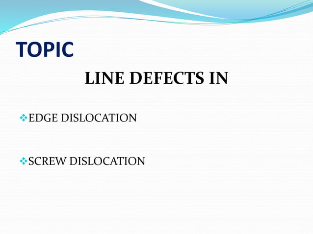 line defects | PPTX