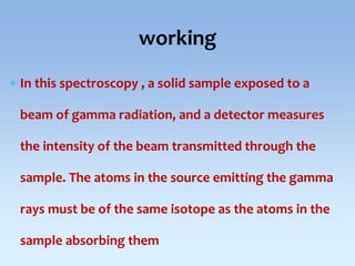 MOSSBAUER SPECTROSCOPY | PPT