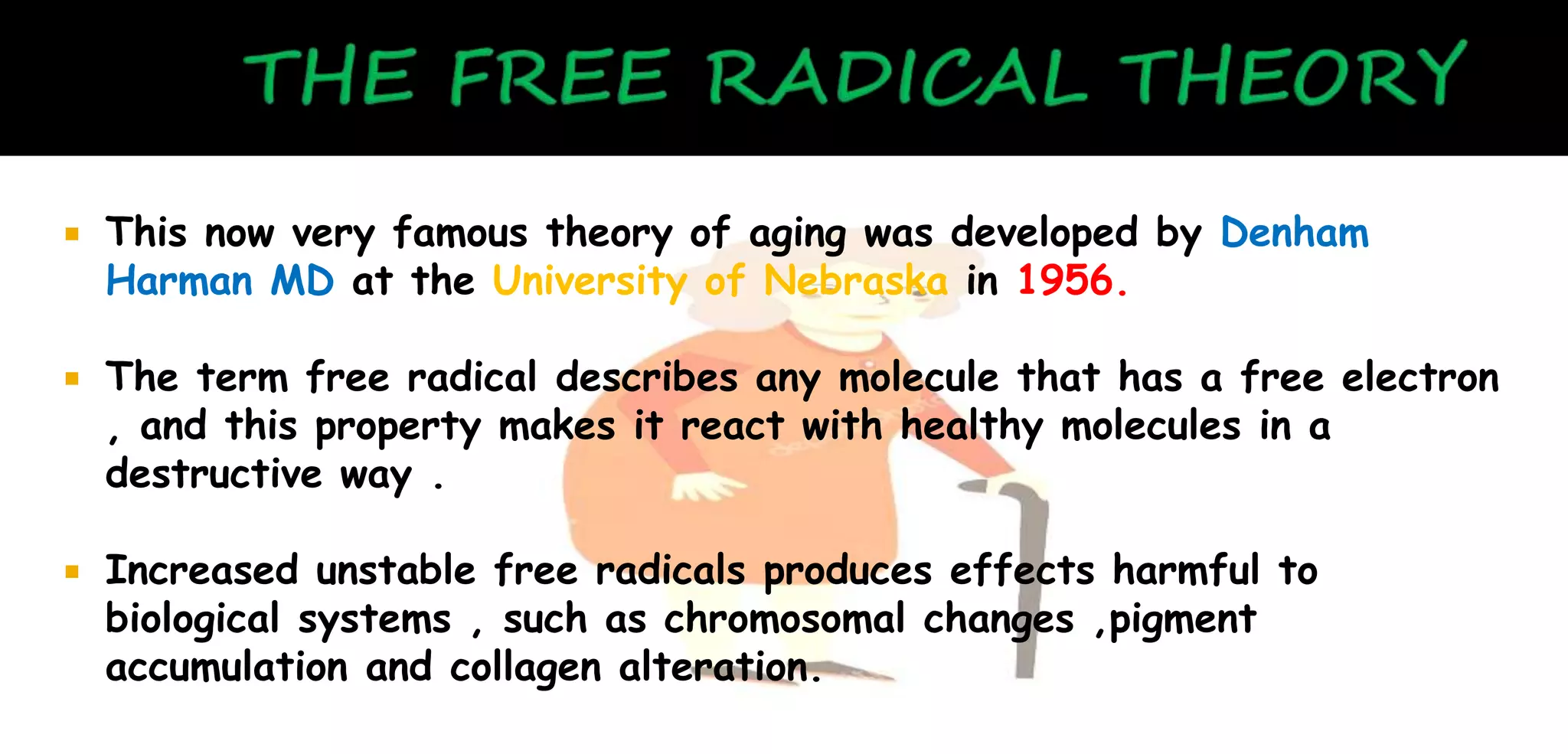 concept of theories of aging ppt | PPTX