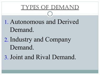 Introduction and type of DEMAND and GOODS. | PPT