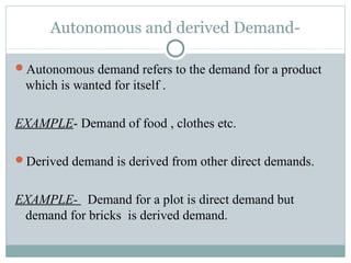 Introduction and type of DEMAND and GOODS. | PPT