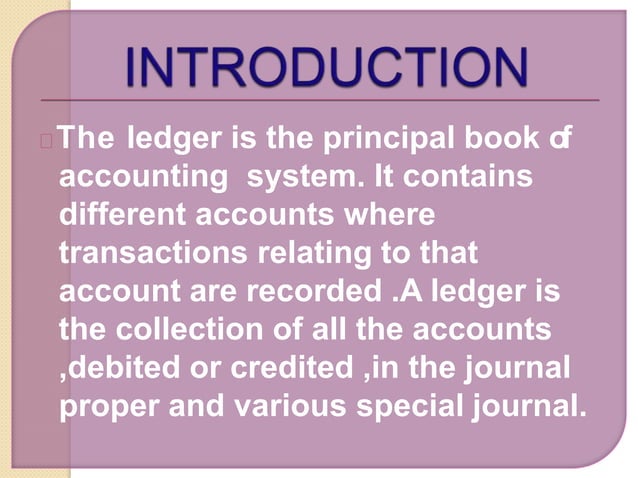 ledger - meaning,maintaince,entry posting | PPTX | Credit Cards ...