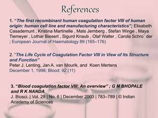 Recombinant protein-Factor VIII | PPTX