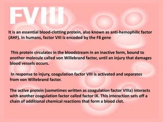 Recombinant protein-Factor VIII | PPTX