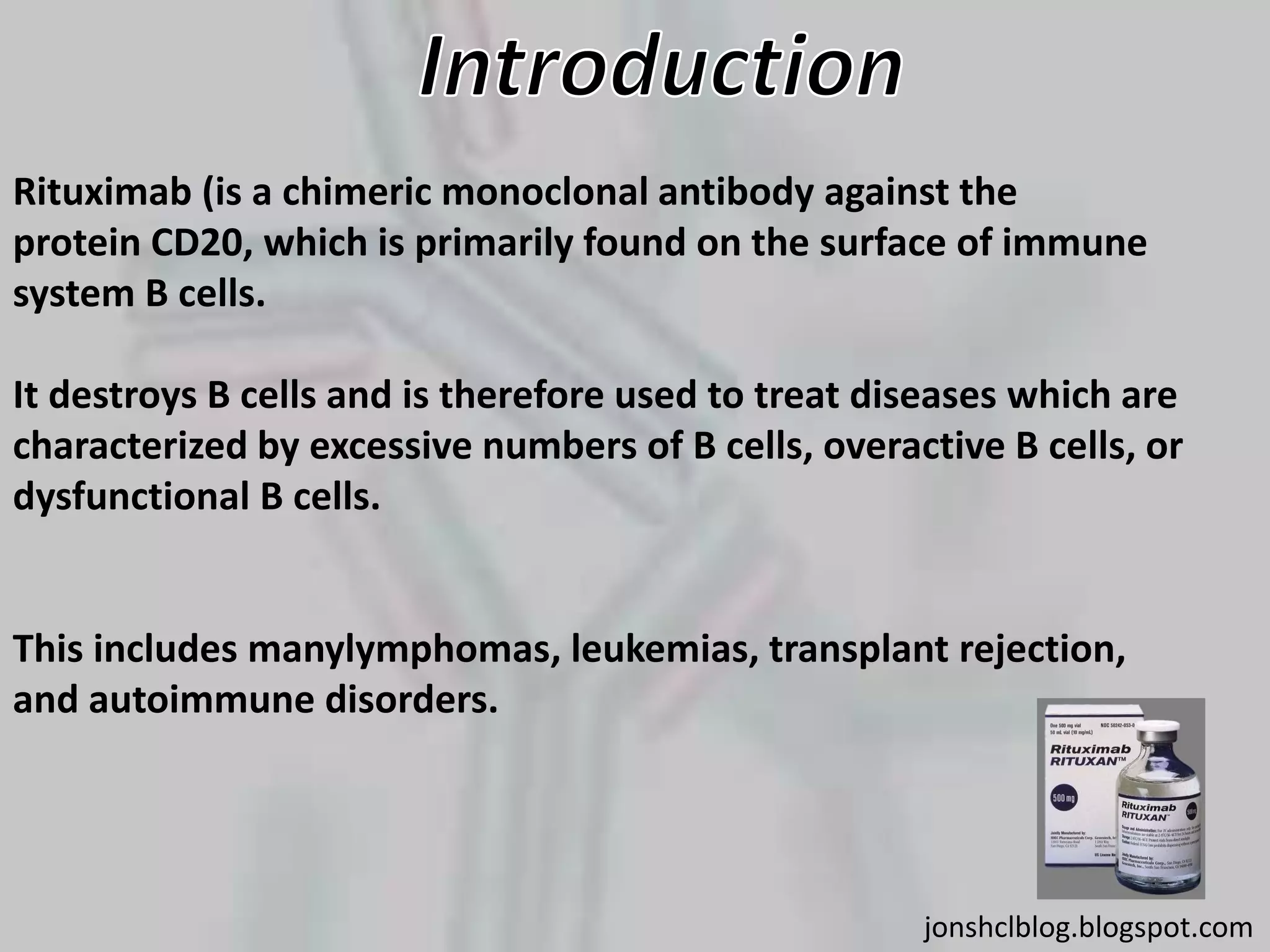 Production of Monoclonal Antibodies and its application : Rituximab | PPTX