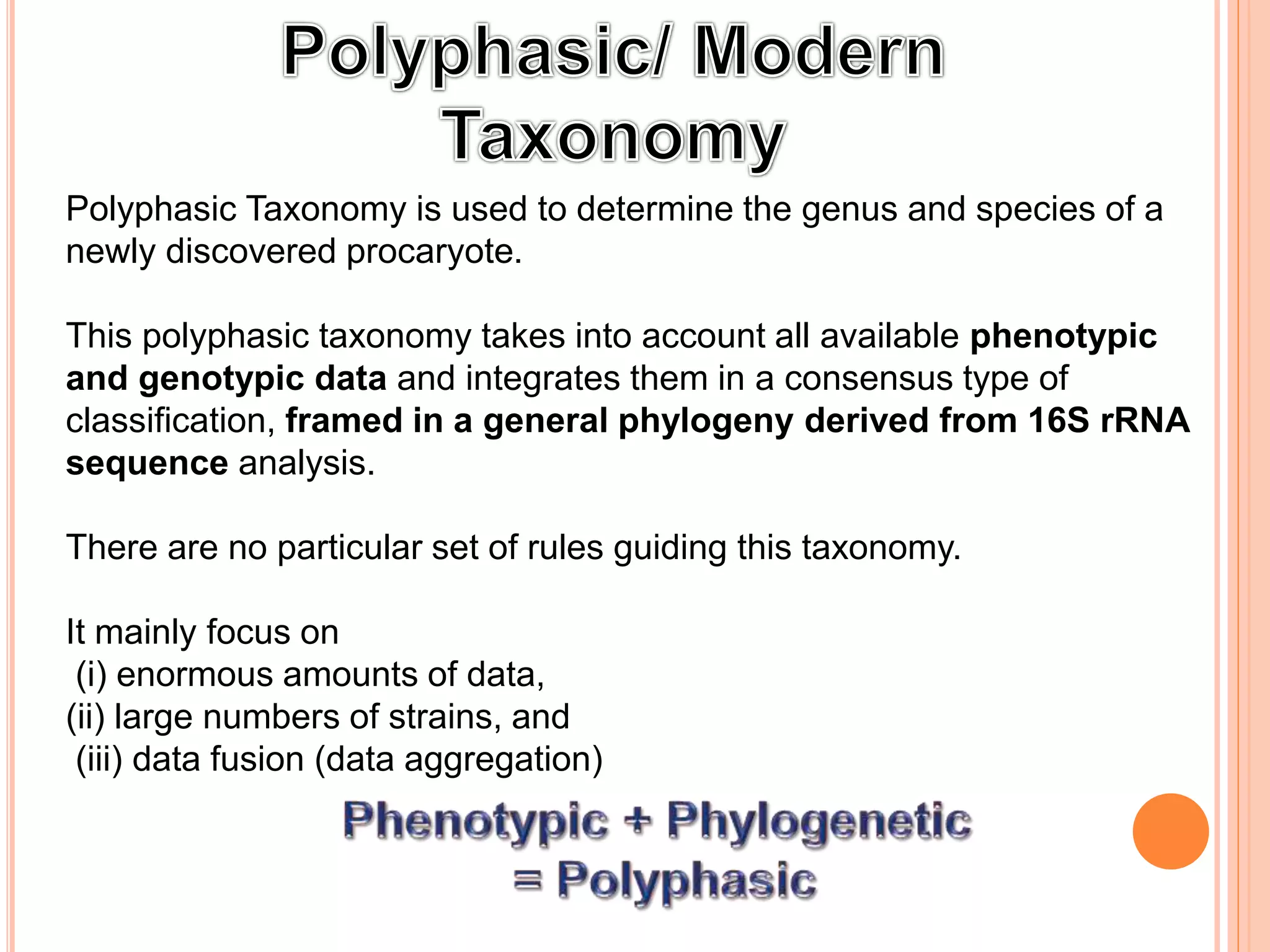 Microbial taxonomy and classification system | PPTX