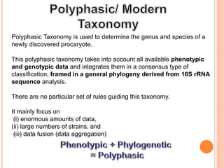 Microbial taxonomy and classification system | PPTX