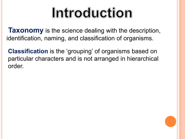 Microbial taxonomy and classification system | PPTX | Biological Sciences | Science