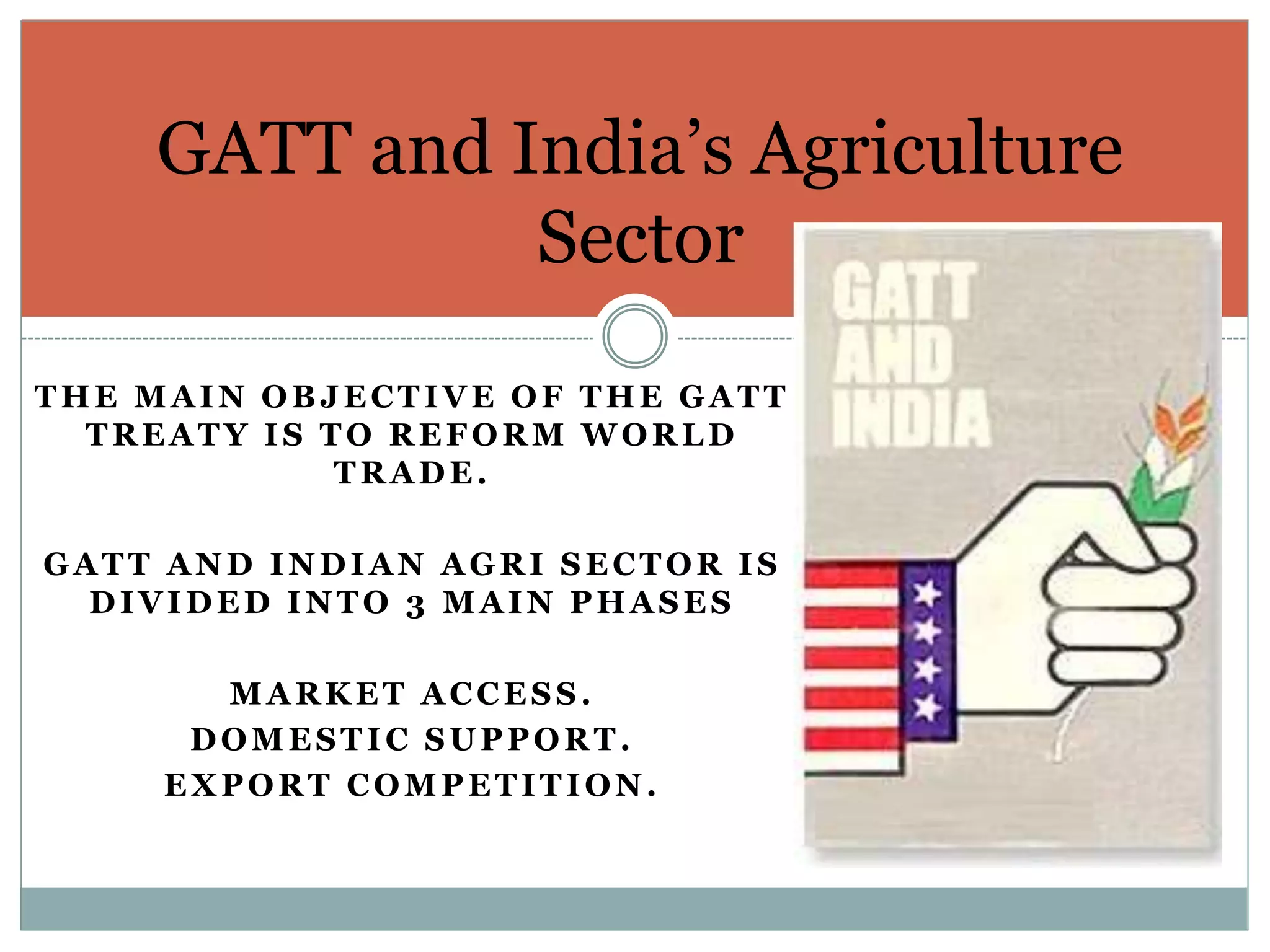GATT : General Agreement on Tariffs and Trade and GATS : General ...