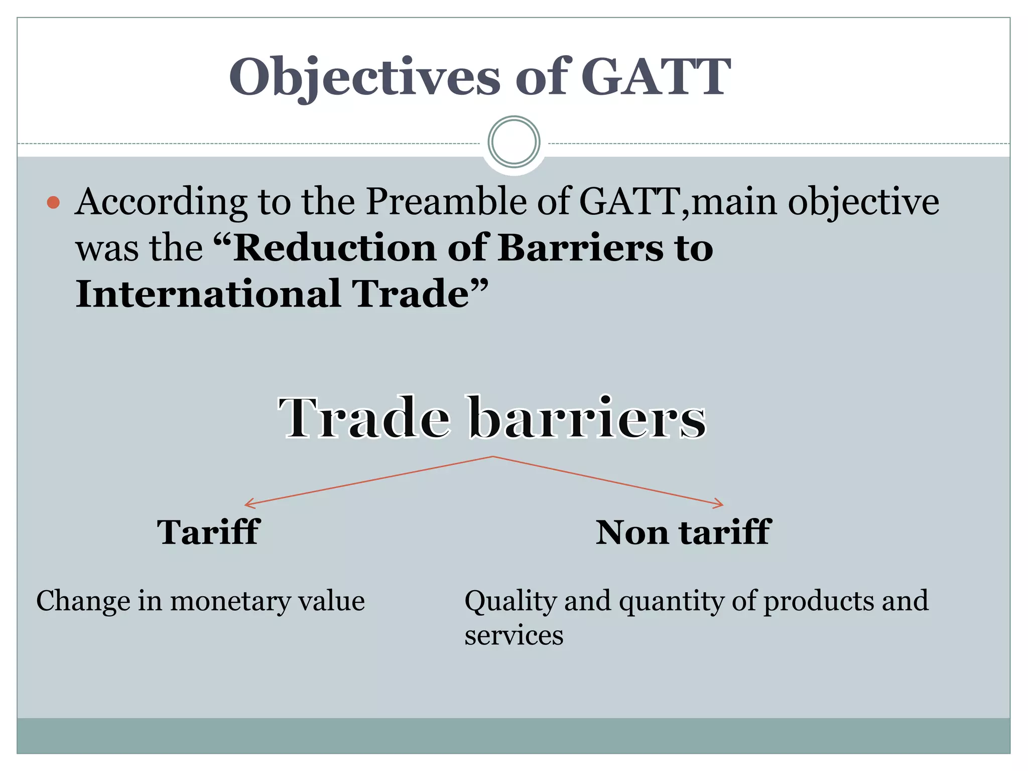 GATT : General Agreement on Tariffs and Trade and GATS : General ...