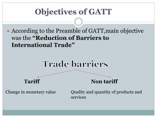 GATT : General Agreement on Tariffs and Trade and GATS : General ...