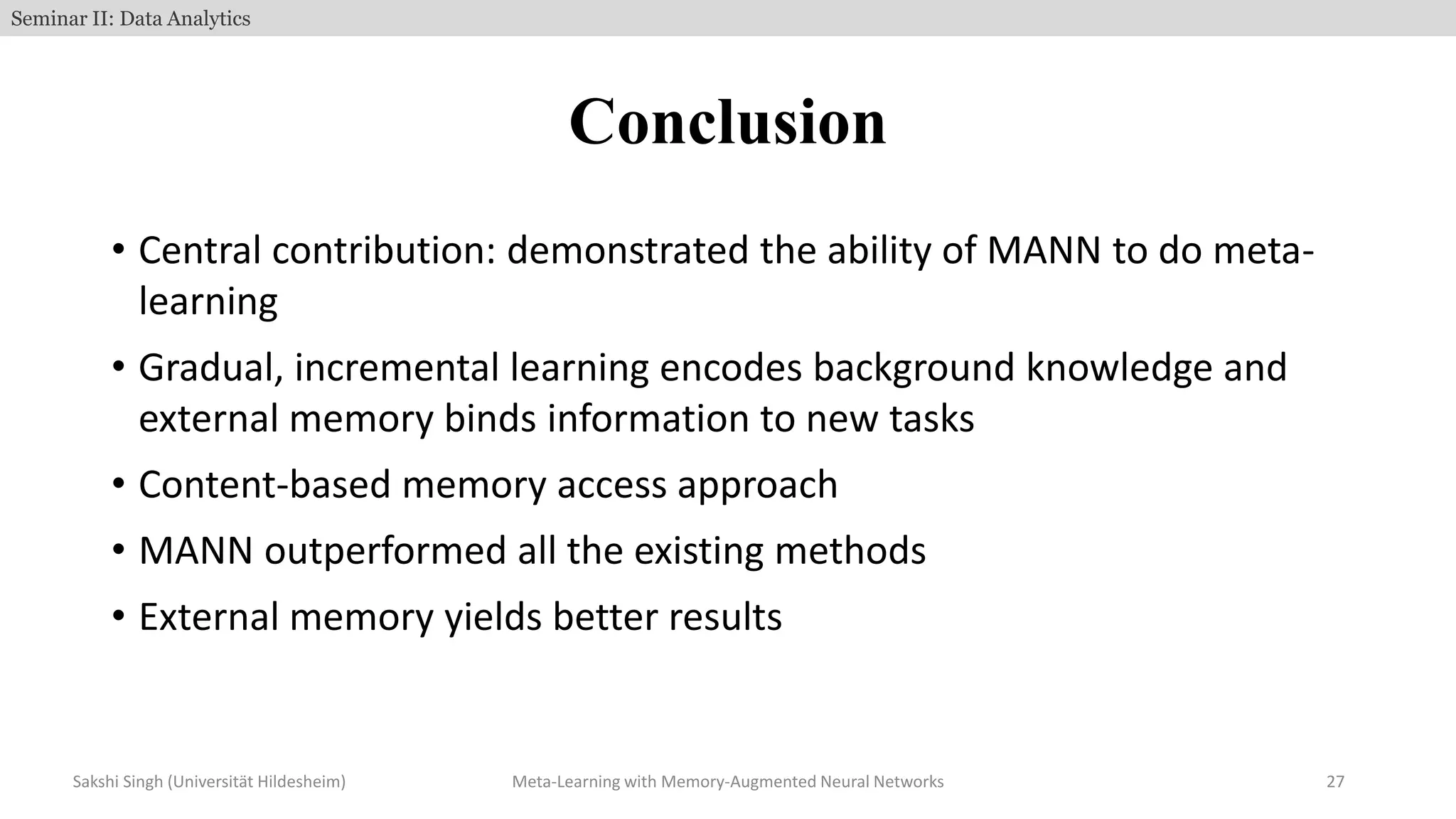 Meta-Learning with Memory Augmented Neural Networks | PDF