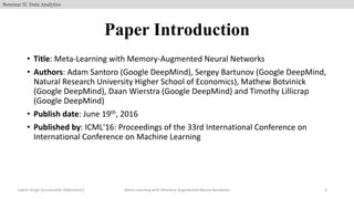Meta-Learning with Memory Augmented Neural Networks | PDF | Data ...