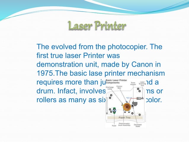 Types of printer | PPTX | Computer Peripherals | Computing