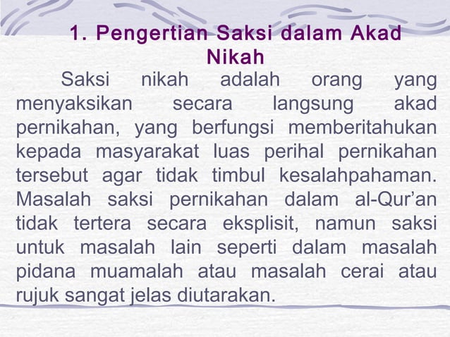 Saksi nikah | PPT