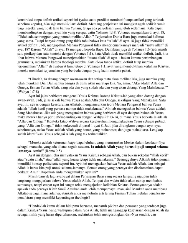 Saksi yehovah politeisme_terselubung | PDF