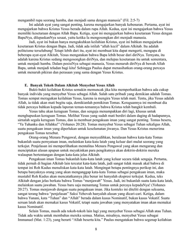 Saksi yehovah politeisme_terselubung | PDF