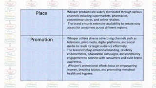 Advertising and Promotion of whisper by Sakthi Sundar | PPTX