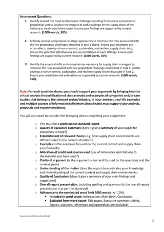 SAL-GSCM-T- assessment brief Assignment | PDF | Free Download