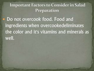 Salad production g9 | PPTX