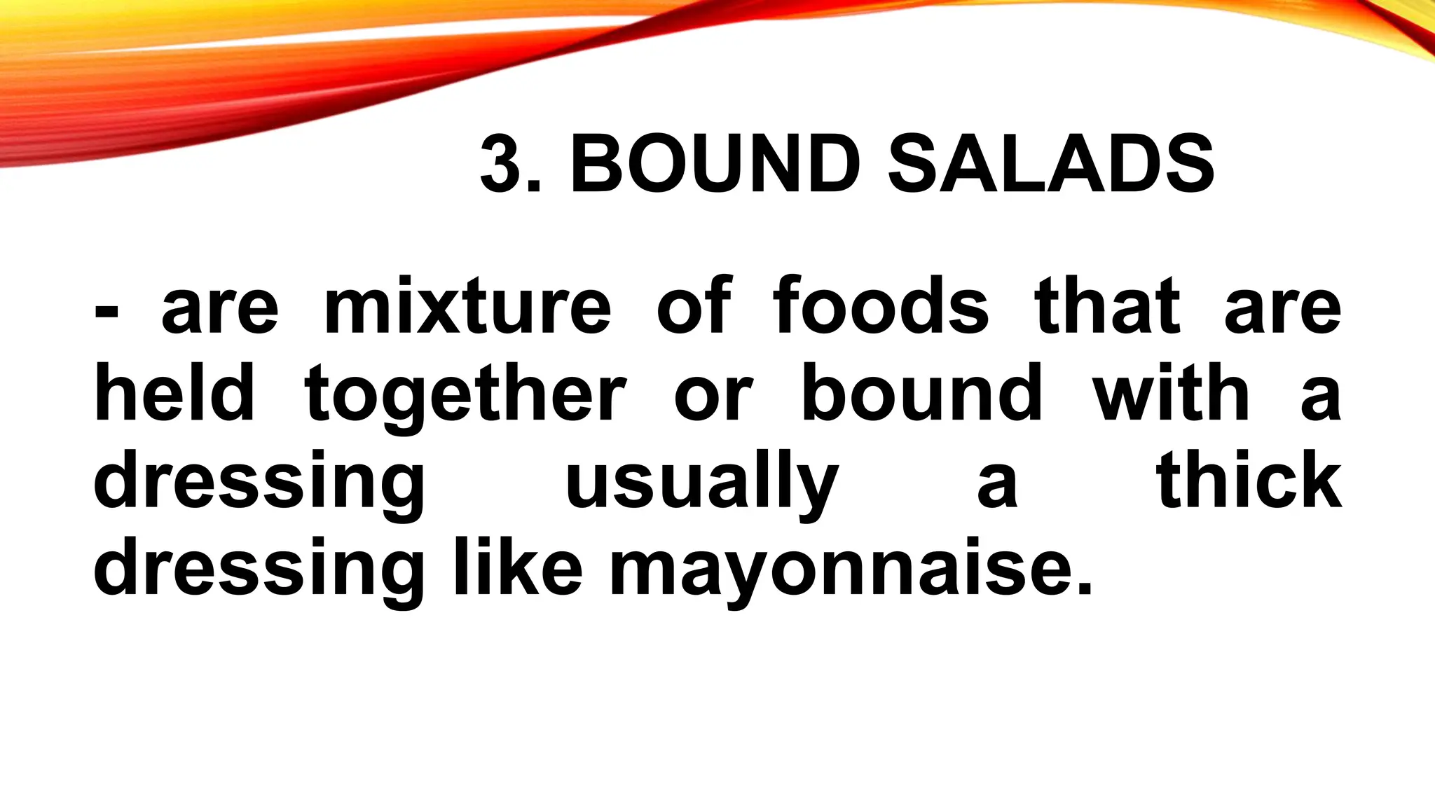 sALAD AND it's Classification according to meal function and according ...