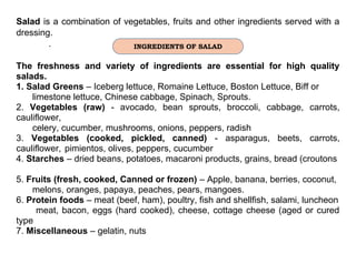 SALAD CLASSIFICATION ACTIVITY.SECOND QUARTER | DOCX