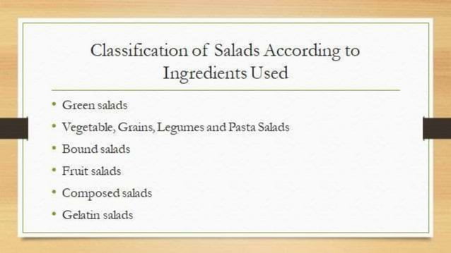 Salad classifications...............pptx