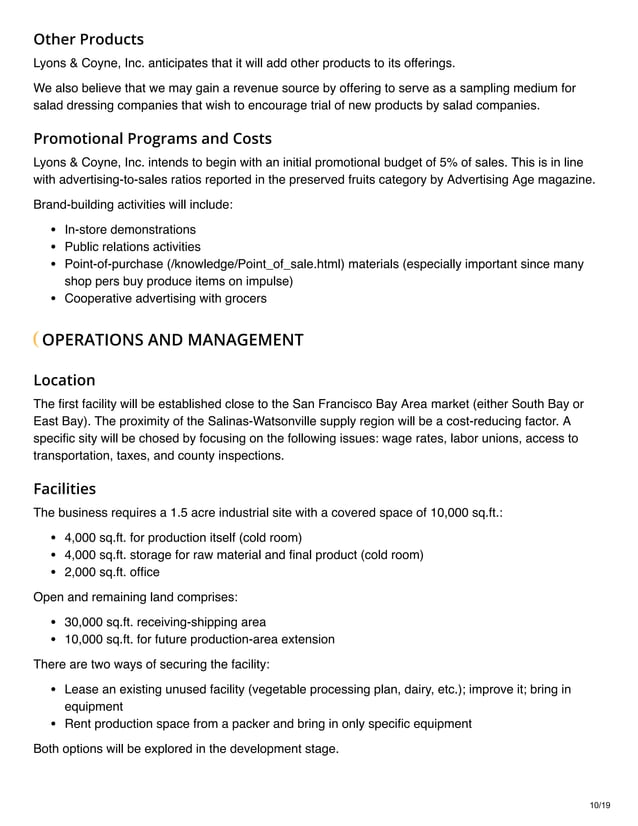 Salad Packaging Business Sample Plan | PDF | Healthy Cooking and Eating | Food & Drink