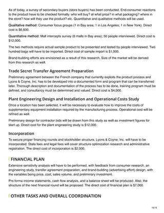 Salad Packaging Business Sample Plan | PDF