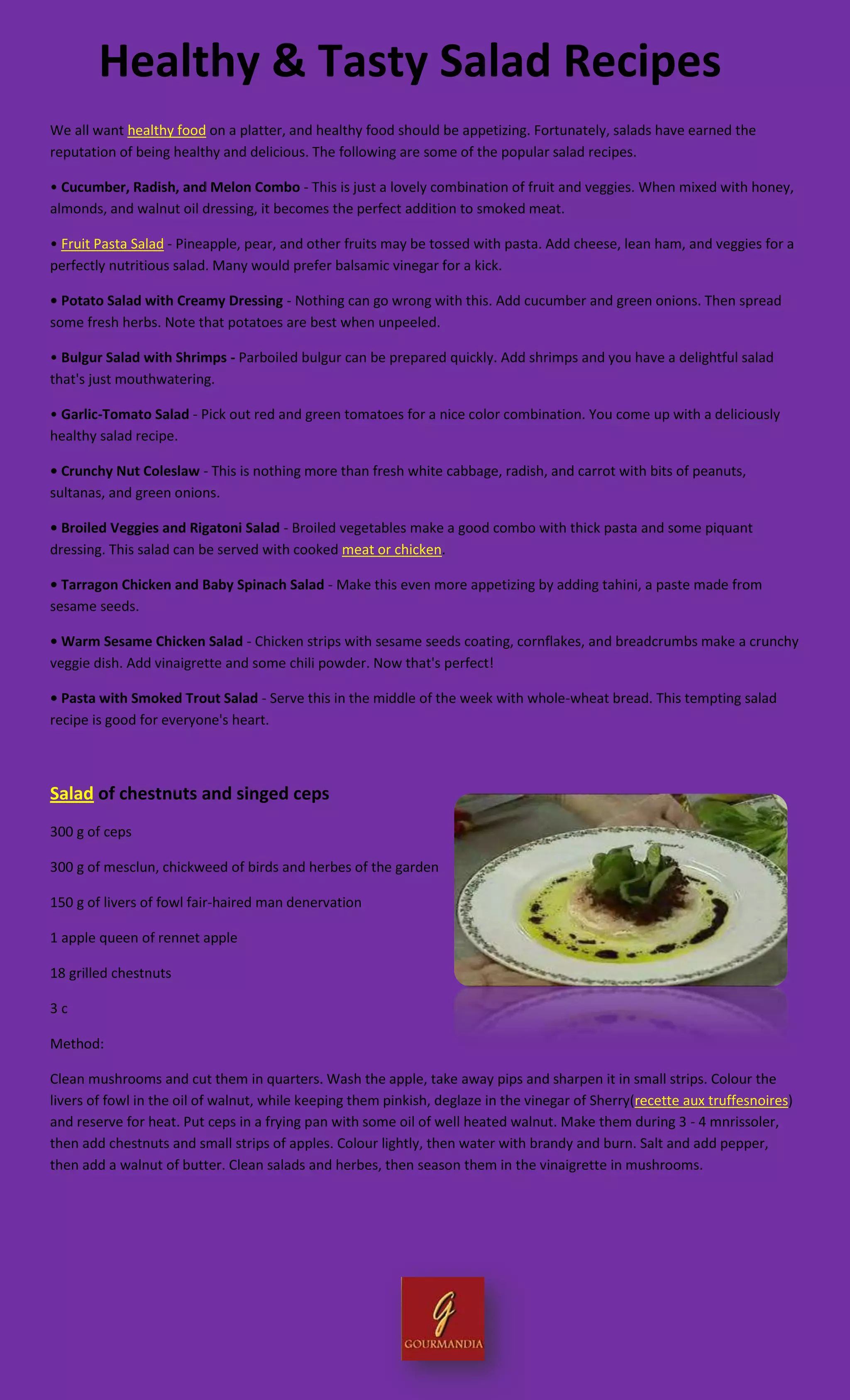 Salad Recipes Docx