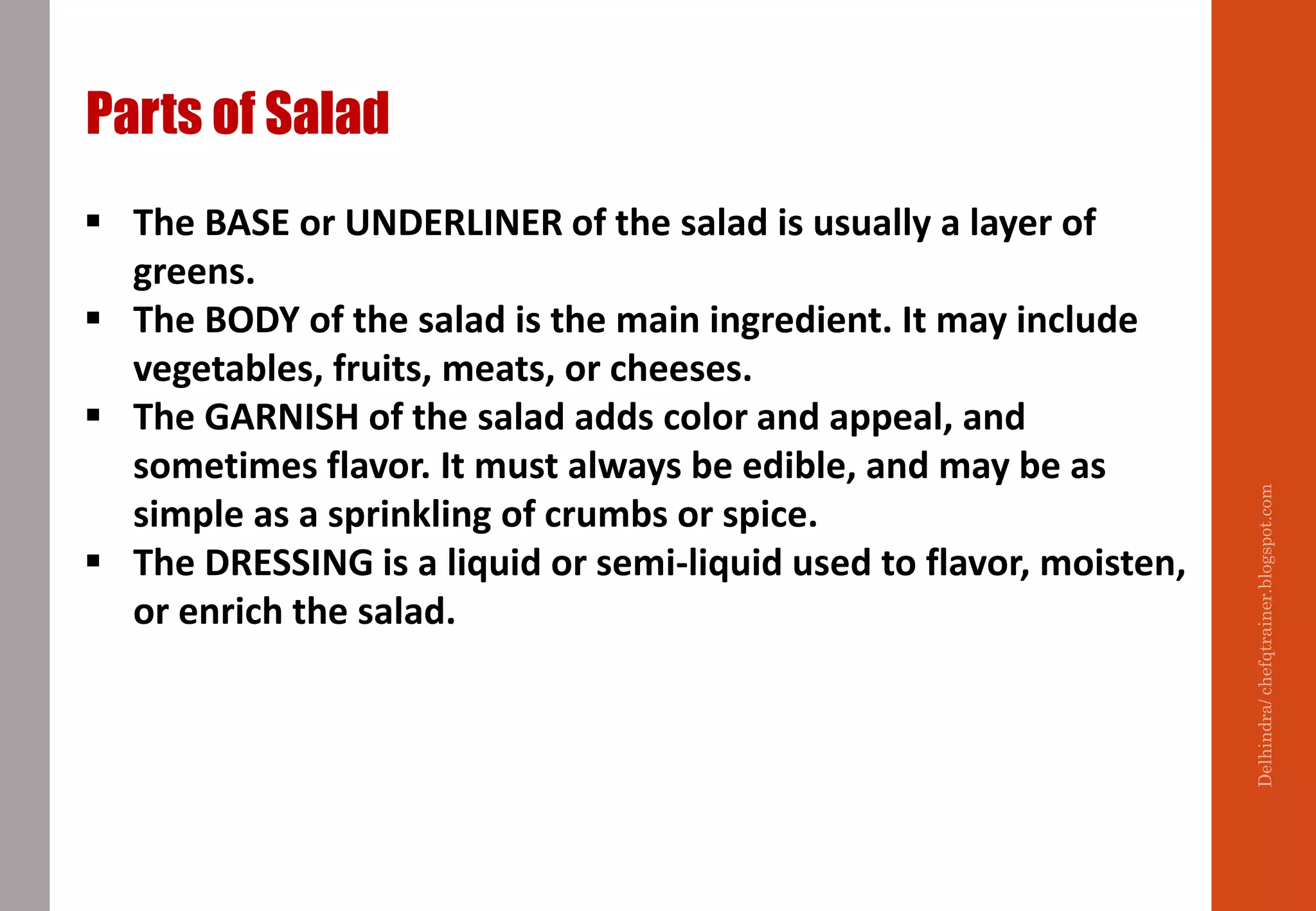 Salads: www.chefqtrainer.blogspot.com