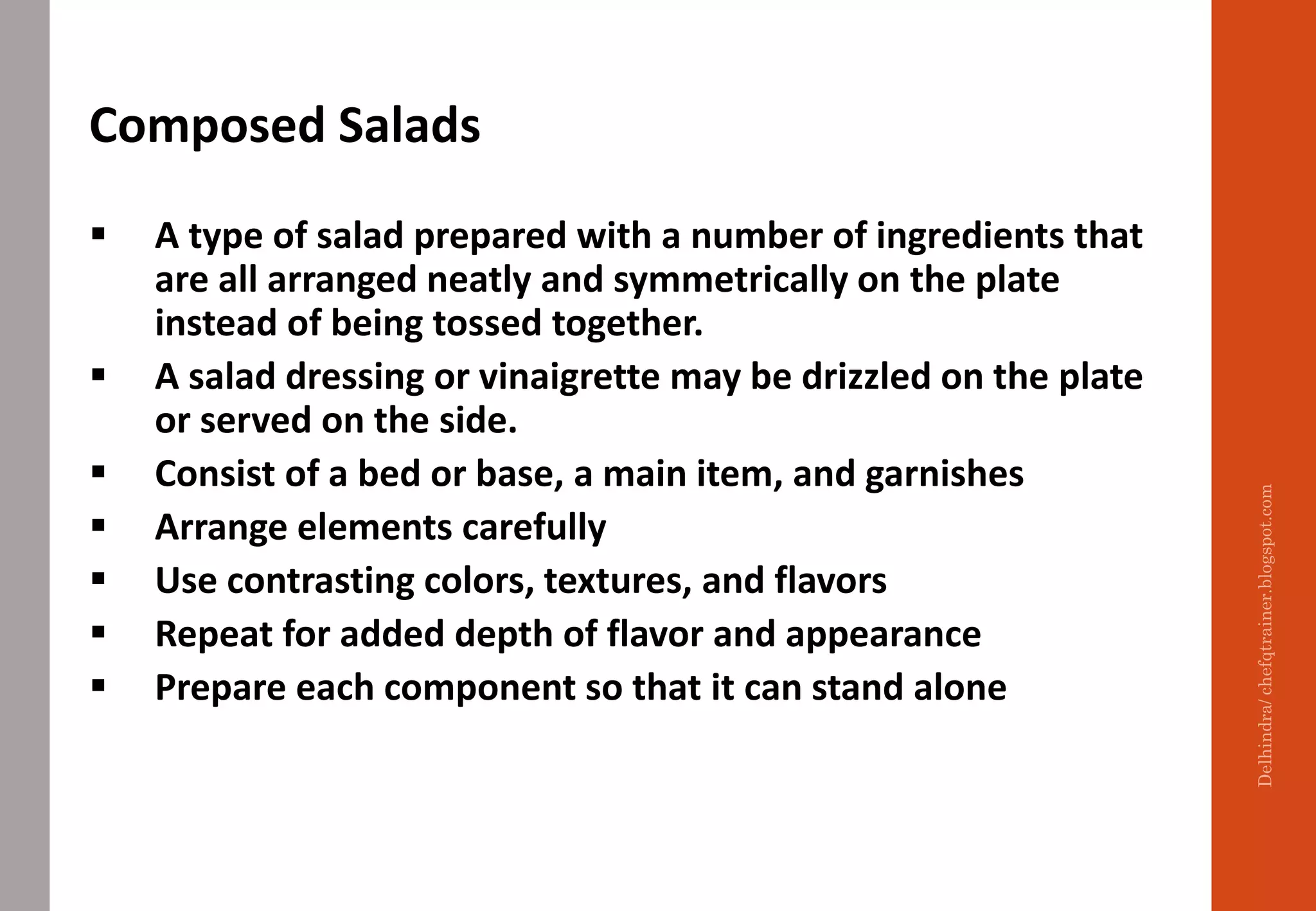 Salads: www.chefqtrainer.blogspot.com