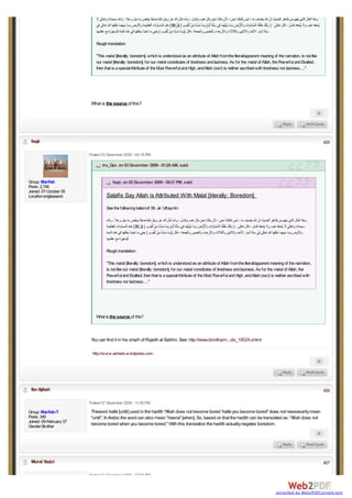 Salafi Creed Vs Sunni Creed Part 2 | PDF