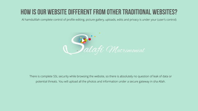 Salafi matrimonial website features | PPT