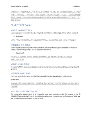 Salah namaz importance | DOCX