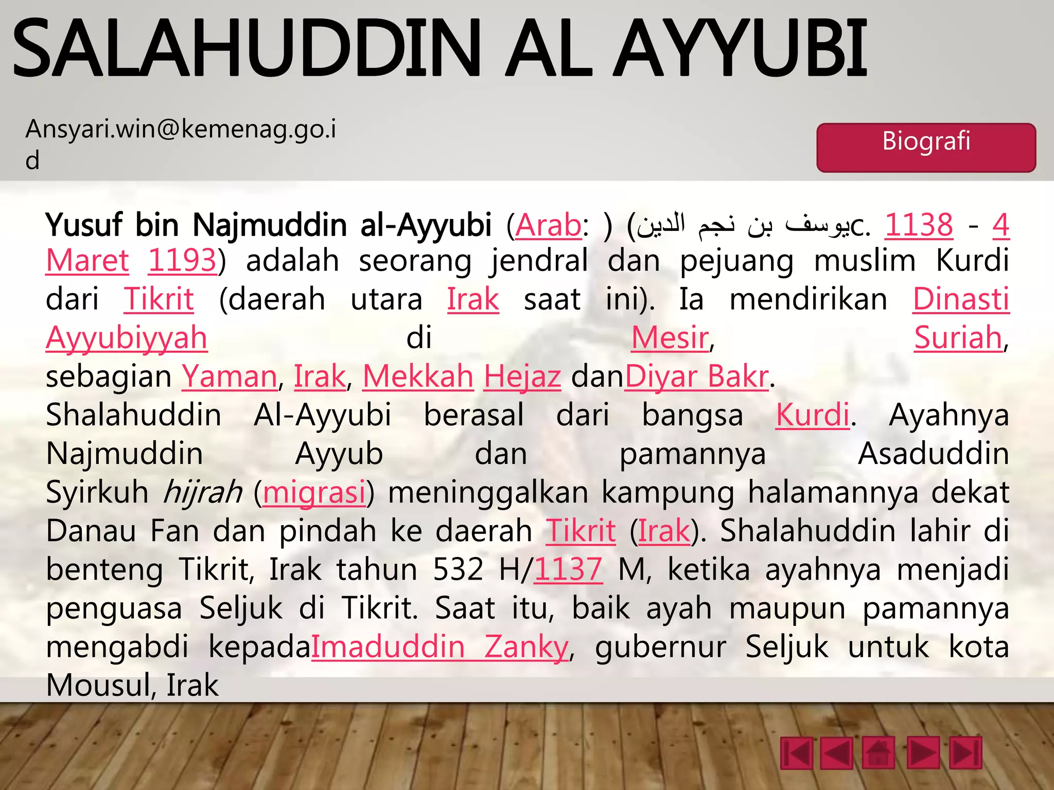 Salahuddin al ayyubi | PPTX