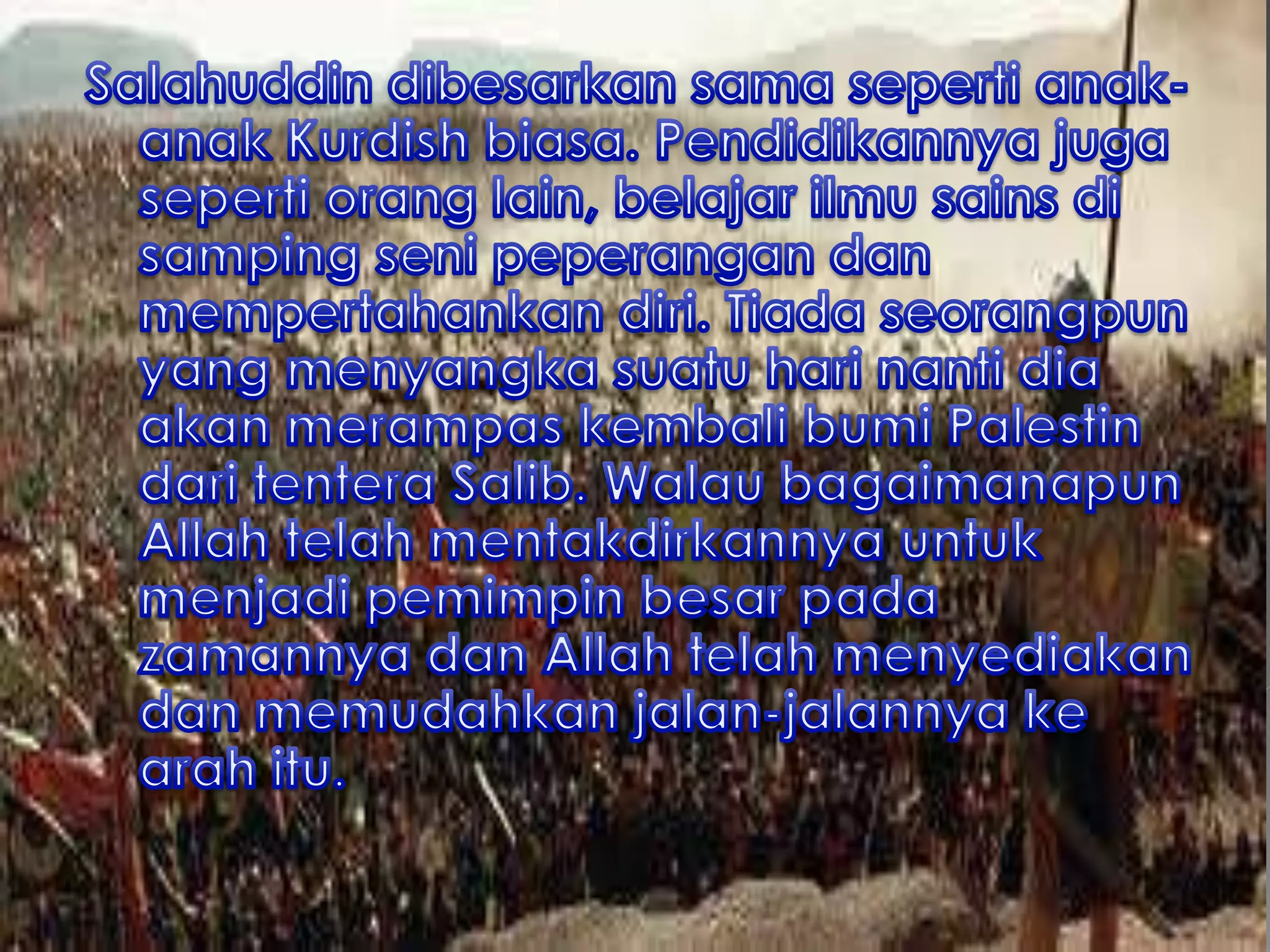 Semangat Perjuangan Salahuddin alayyubi pelajaran Sejarah kebudayaan ...