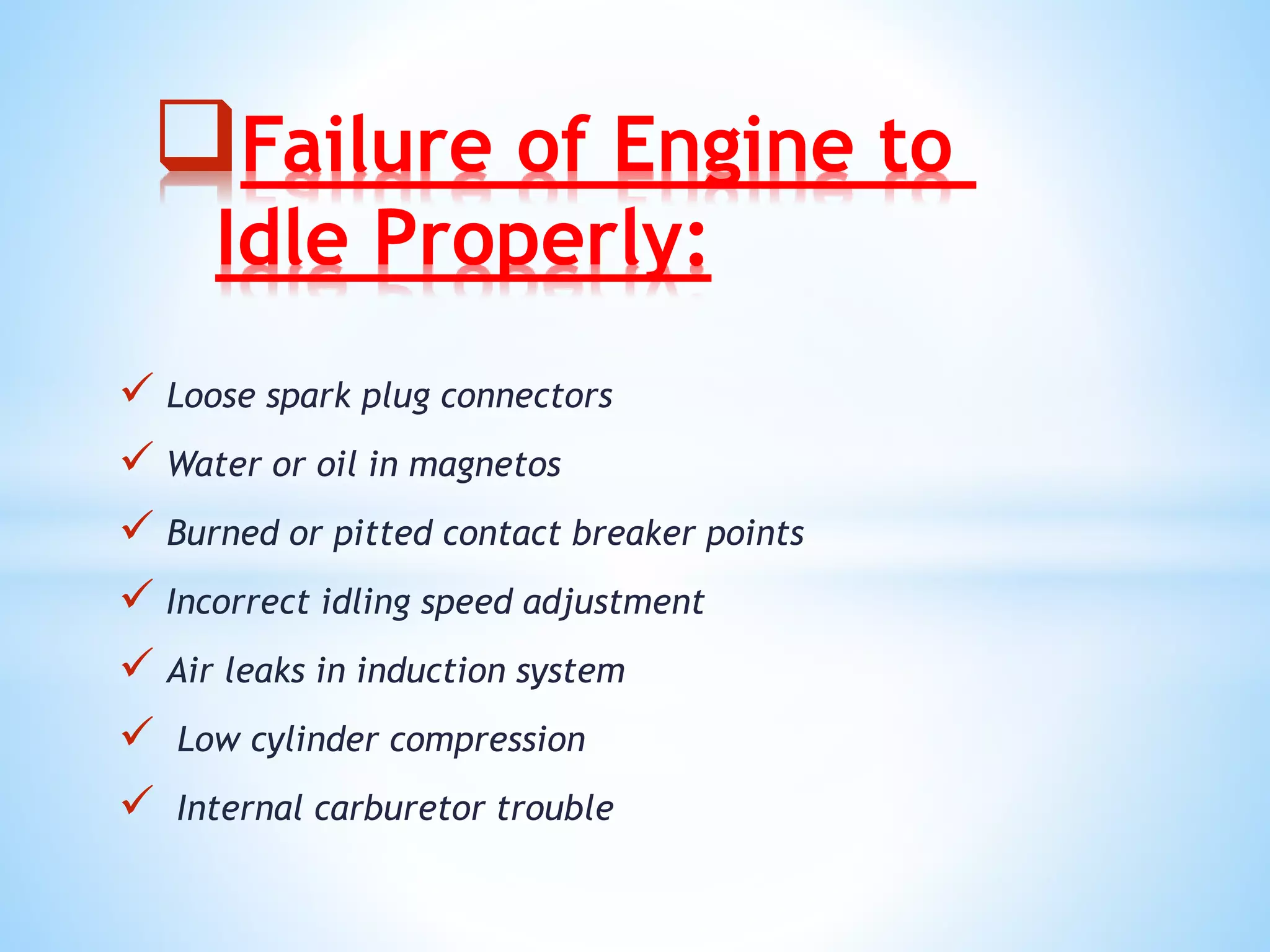 Troubles in Engine system | PPTX