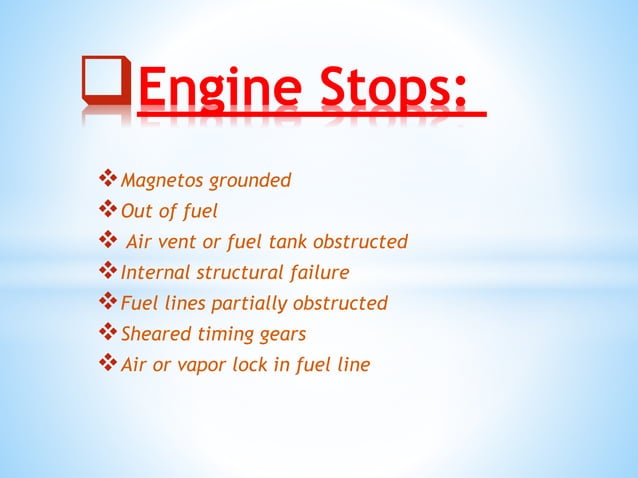 Troubles in Engine system | PPTX