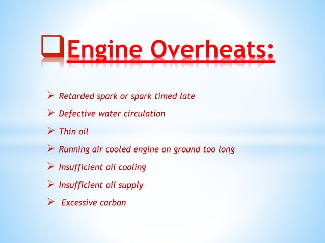 Troubles in Engine system | PPTX