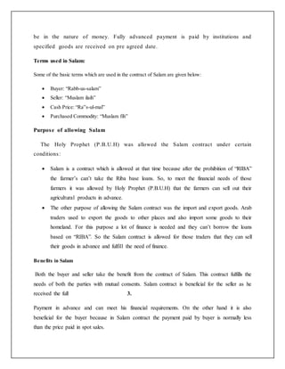 Salam based business | DOCX | Business Accounting & Finance | Business