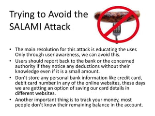 Salami Attack In Computer Security