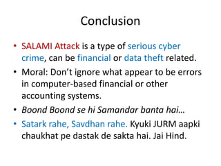 Salami Attack In Computer Security