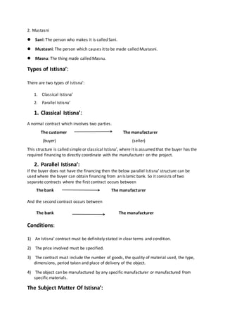 Salam & istisna assignment | DOCX