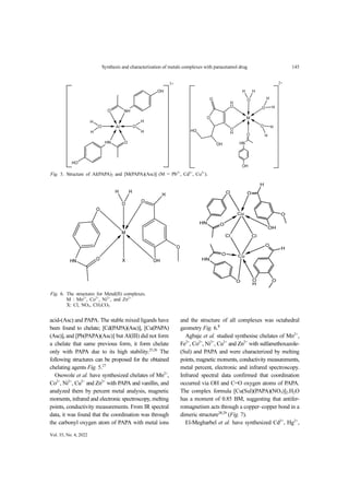 A Review: Synthesis and characterization of metals complexes with paracetamol drug | PDF