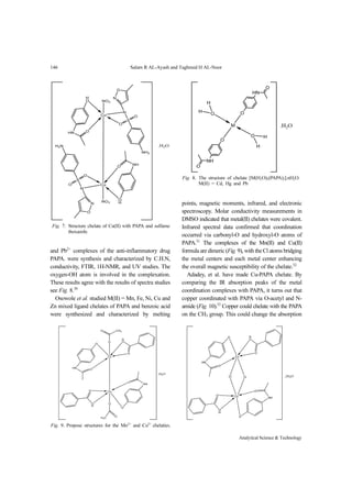 A Review: Synthesis and characterization of metals complexes with paracetamol drug | PDF
